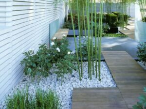 White Rocks in Yard Landscaping, Creative and Contemporary Design Ideas