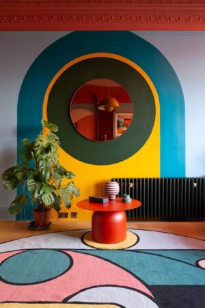 Colorful Interior Design Blending Bright Hues with Creative Painting ...