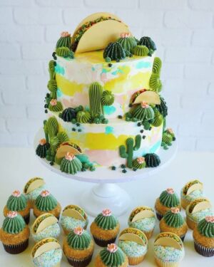Desert Inspired Cake Decoration Ideas, Beautiful Edible Cacti Designs