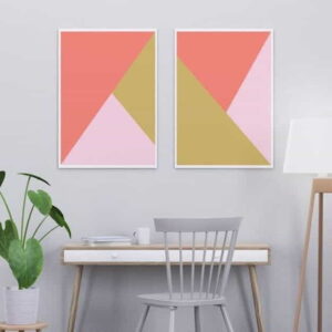 Color Blocking with Modern Home Furnishings and Bright Wall Painting Ideas