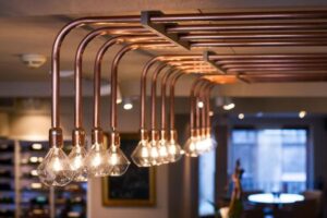 Unique Lighting Ideas, Striking and Warm Copper Lighting Fixtures