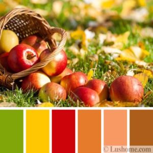 Harvest Color Palette Inspired by Fall Leaves, Autumn Flowers, Seasonal ...