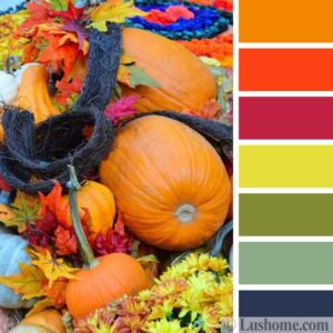 Harvest Color Palette Inspired by Fall Leaves, Autumn Flowers, Seasonal ...