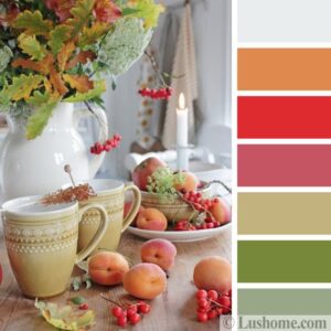 Harvest Color Palette Inspired by Fall Leaves, Autumn Flowers, Seasonal ...