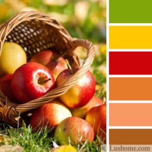 Harvest Color Palette Inspired by Fall Leaves, Autumn Flowers, Seasonal ...