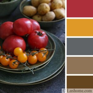 Harvest Color Palette Inspired by Fall Leaves, Autumn Flowers, Seasonal ...