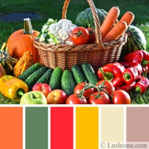Harvest Color Palette Inspired by Fall Leaves, Autumn Flowers, Seasonal ...