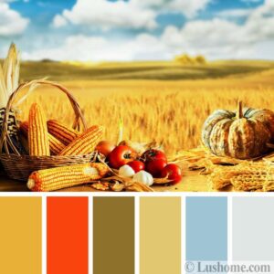 Harvest Color Palette Inspired by Fall Leaves, Autumn Flowers, Seasonal ...