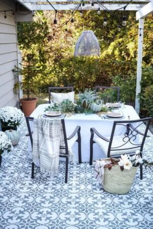 Colorful and Patterned Outdoor Tile Designs, 50 Beautiful Patio Ideas