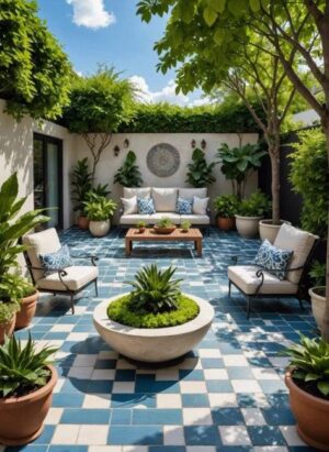 Colorful and Patterned Outdoor Tile Designs, 50 Beautiful Patio Ideas