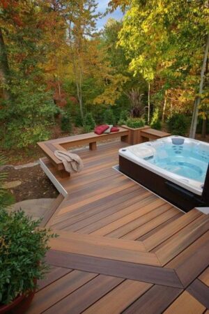 55 Outdoor Spa Design Ideas to Add Relaxing Luxury to Backyard Designs