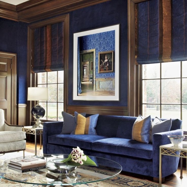 Rich Blue Palette, Modern Interior Color Trends and Room Design Ideas