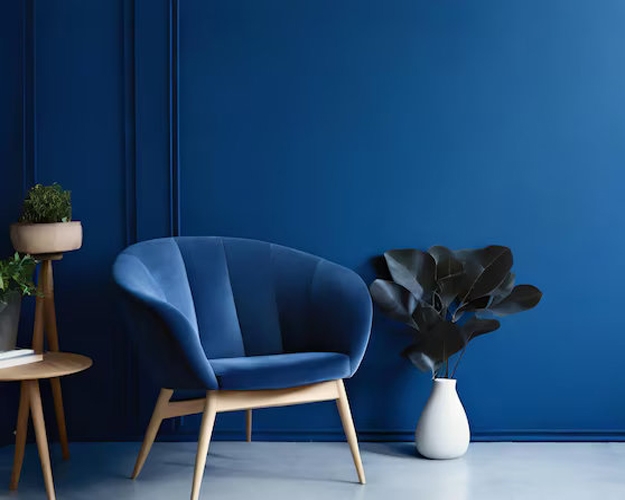 Rich Blue Palette, Modern Interior Color Trends and Room Design Ideas