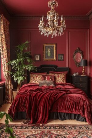 Ruby Red Interior Colors, Modern Trends and Room Decorating Ideas