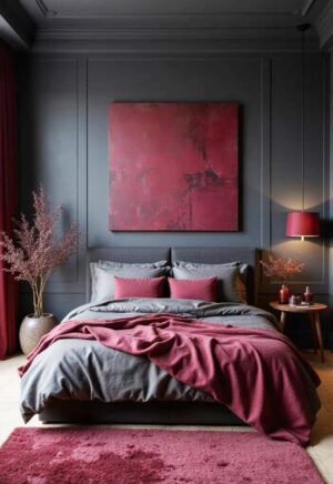 Ruby Red Interior Colors, Modern Trends and Room Decorating Ideas